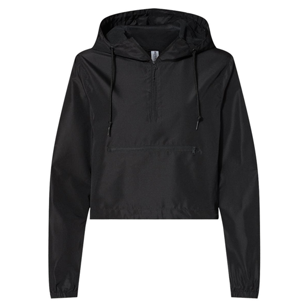 Women's Lightweight Quarter-Zip Pullover Crop Windbreaker – Dewalt ...